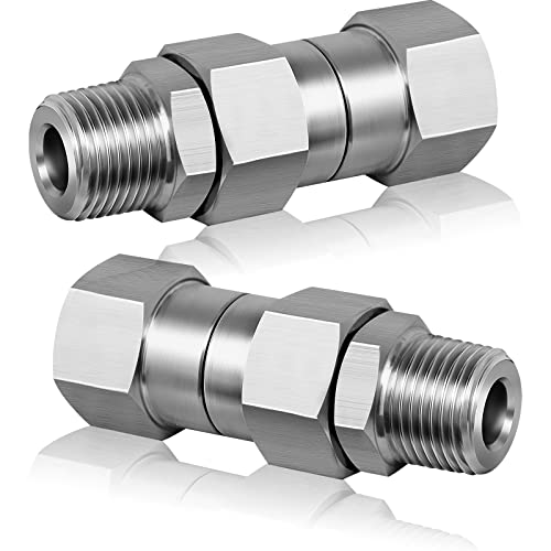 Boltigen Pressure Washer Swivel, 3/8 NPT Thread Pressure Washer Stainless Steel Swivel Joint Fittings, 360°Degree Kink Free Connector, 5000 PSI