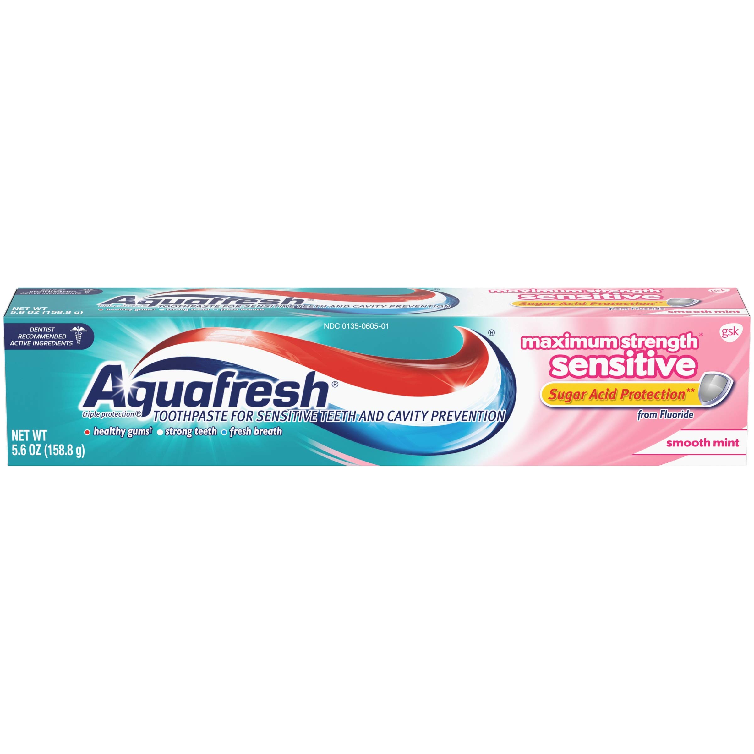 Aqua Fresh Sensitive Maximum Strength Toothpaste, 5.6 oz, (32432)