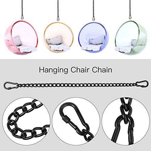 EXCELFU Hanging Chair Chain with Two Carabiners, Heavy Duty 400LB Capacity Hanging Kits for Hammock, Sandbag, Hanging Chair Indoor Outdoor