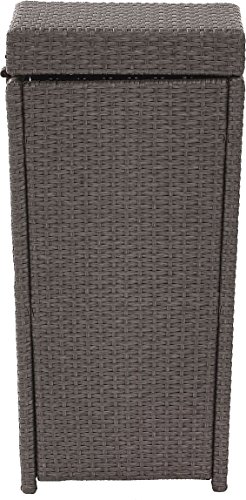 Crosley Furniture Palm Harbor Outdoor Wicker Trash Bin - Grey