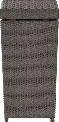 Crosley Furniture Palm Harbor Outdoor Wicker Trash Bin - Grey