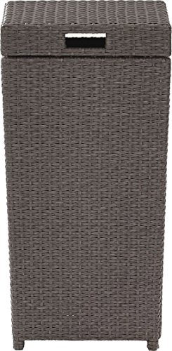 Crosley Furniture Palm Harbor Outdoor Wicker Trash Bin - Grey