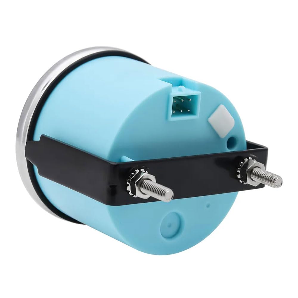 Jiecaizi 52mm/2-1/16 Voltmeter Volts Gauge IP67 8-18V 7 Backlight Colors Anti-Vibration Design - Ideal for Boats Construction Machinery Vehicles in Humid Environments