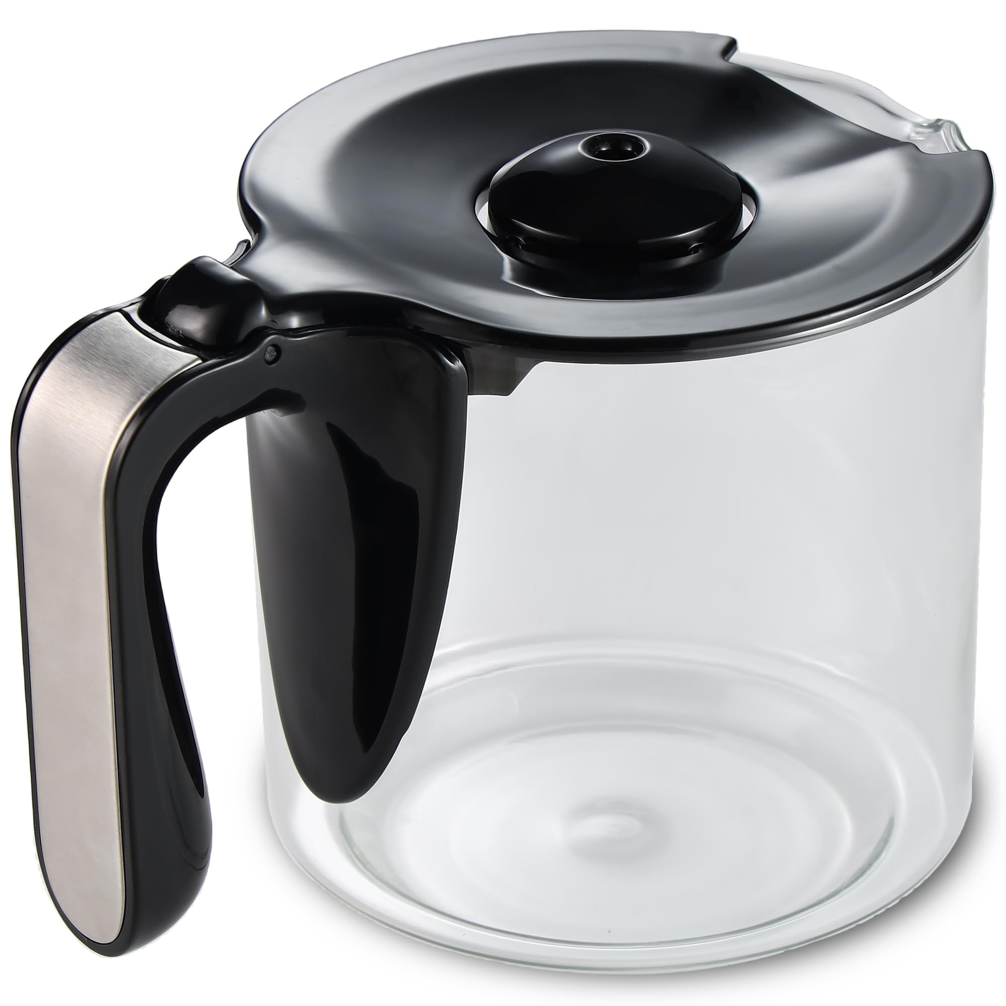 BESBARISTA Replacement 10-Cup Glass Carafe, Compatible with Smeg Coffee Maker DCF02 (Black)