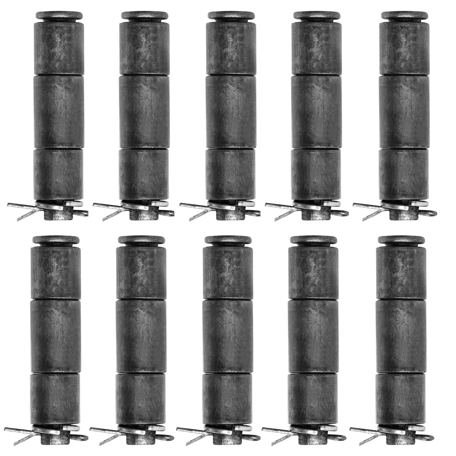 10 Pack Weldable Barrel Hinges, 3-1/4" Long-5/8 inch Diameter,Heavy Duty Weld-on 3 piece type Door hinges, Steel Detachable Bullet Hinges for Gate, Swing Door, Windows, Trailer Ramp Gate, 3/8" Dia Pin