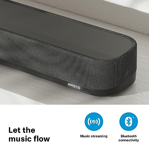 Sennheiser AMBEO Soundbar Mini - Immersive 3D Audio for TV, Movies, and Music - Compact Device with Powerful Adaptive Features, Multiple Connectivity and Intuitive Usage