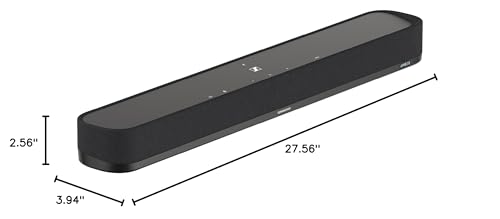 Sennheiser AMBEO Soundbar Mini - Immersive 3D Audio for TV, Movies, and Music - Compact Device with Powerful Adaptive Features, Multiple Connectivity and Intuitive Usage