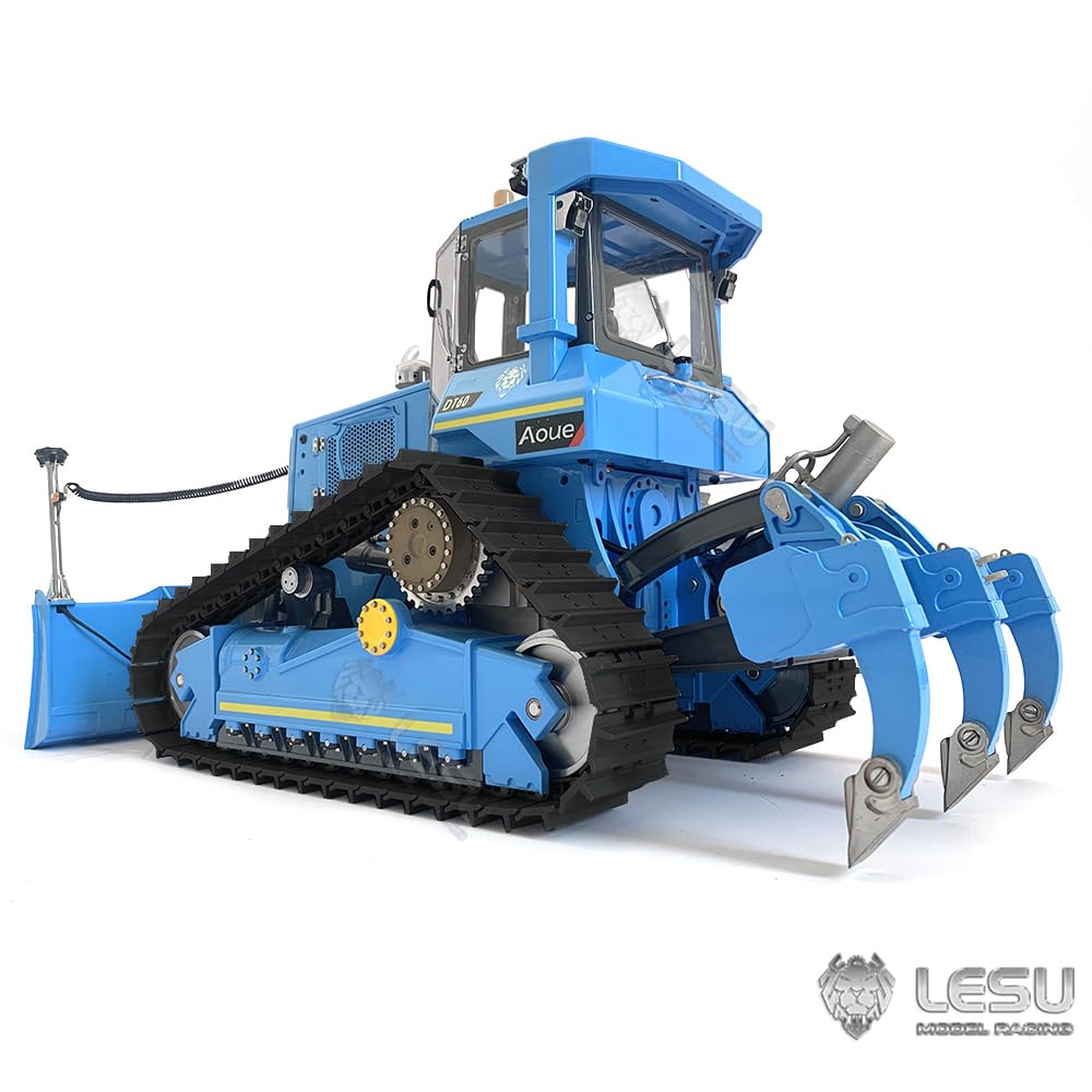 LESU Hydraulic RC Bulldozer RTR 1/14 Aoue DT60 Metal Crawler Dozer Construction Vehicle Model PL18Ev Lite Radio GPS Light Pipeline Hobby Grade Model
