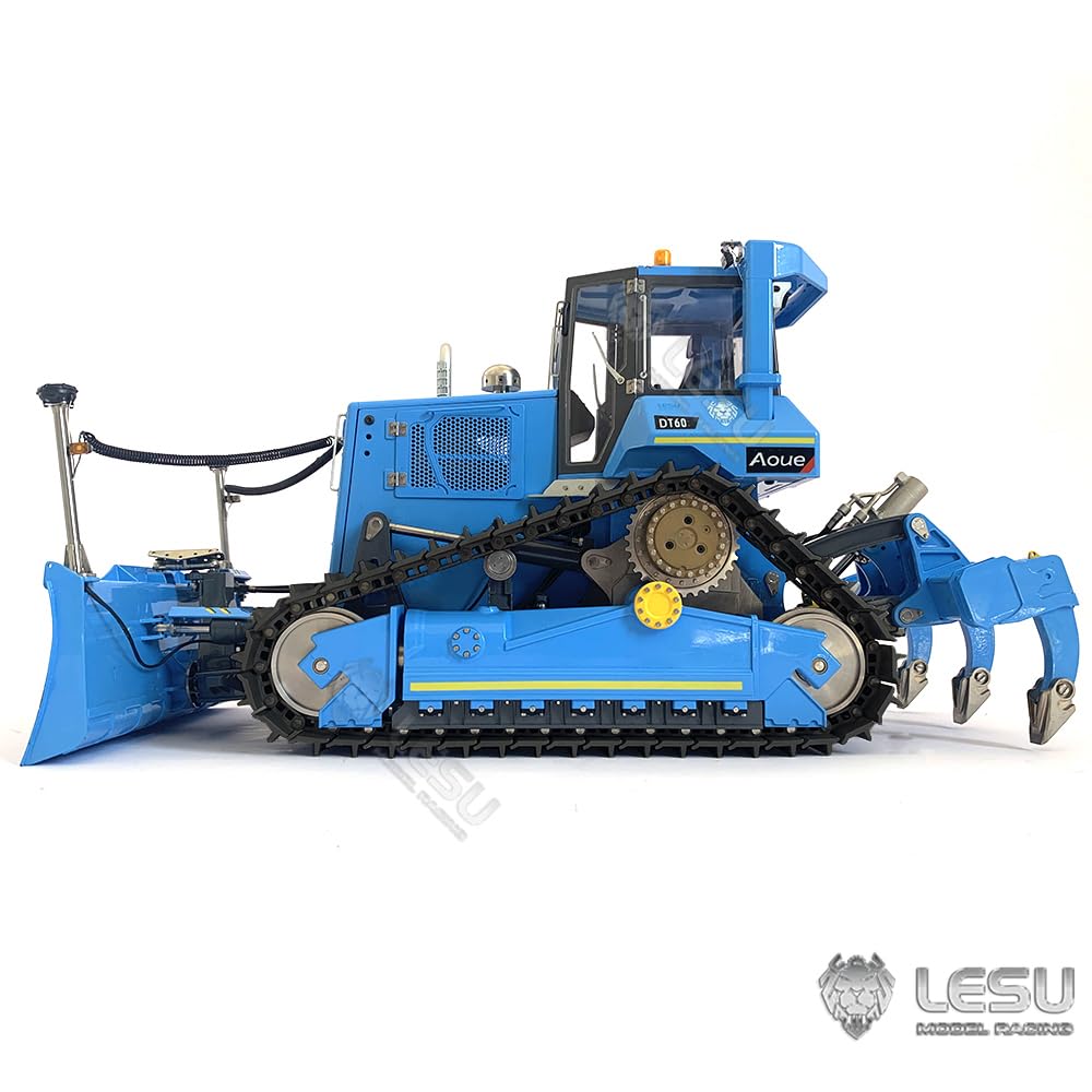 LESU Hydraulic RC Bulldozer RTR 1/14 Aoue DT60 Metal Crawler Dozer Construction Vehicle Model PL18Ev Lite Radio GPS Light Pipeline Hobby Grade Model
