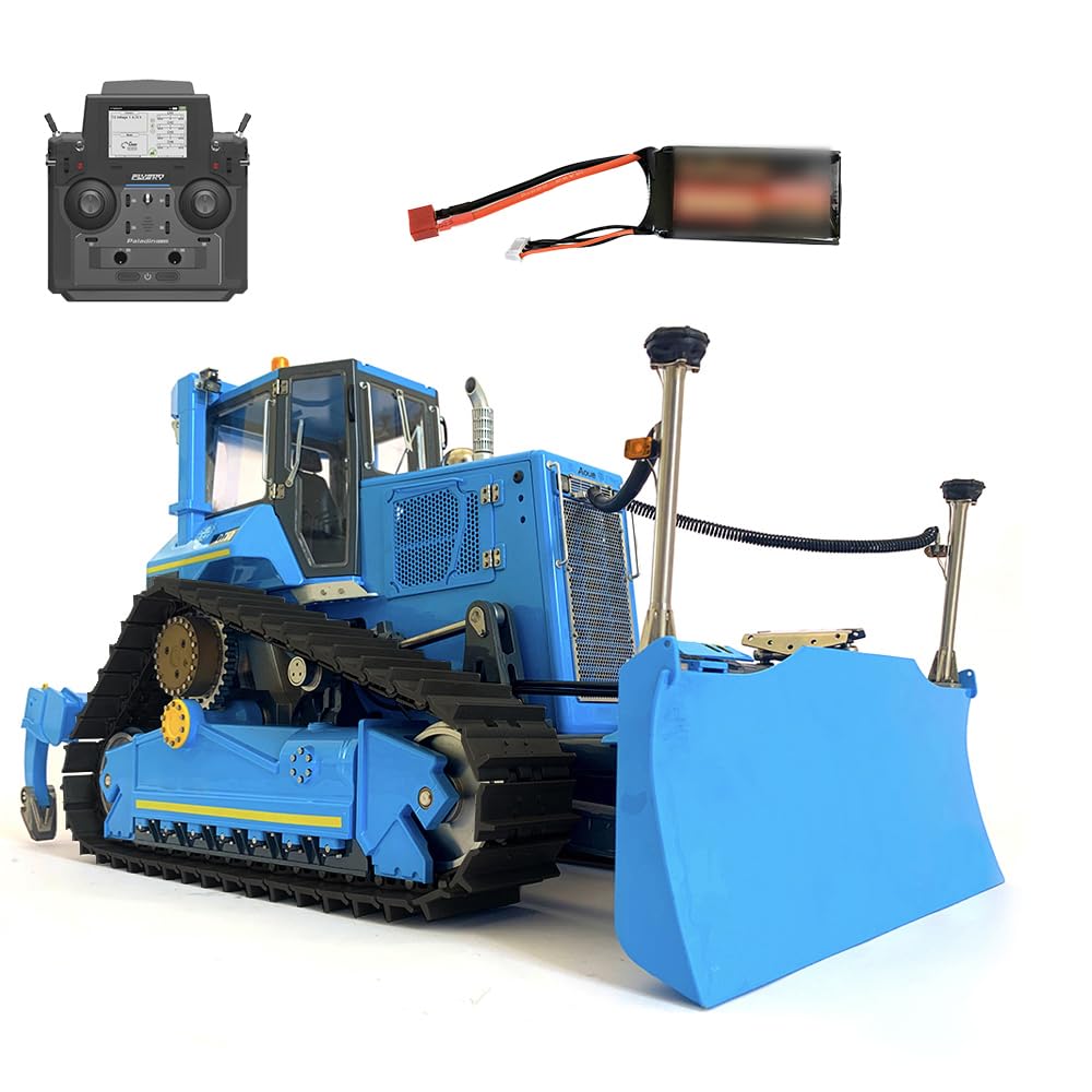 LESU Hydraulic RC Bulldozer RTR 1/14 Aoue DT60 Metal Crawler Dozer Construction Vehicle Model PL18Ev Lite Radio GPS Light Pipeline Hobby Grade Model