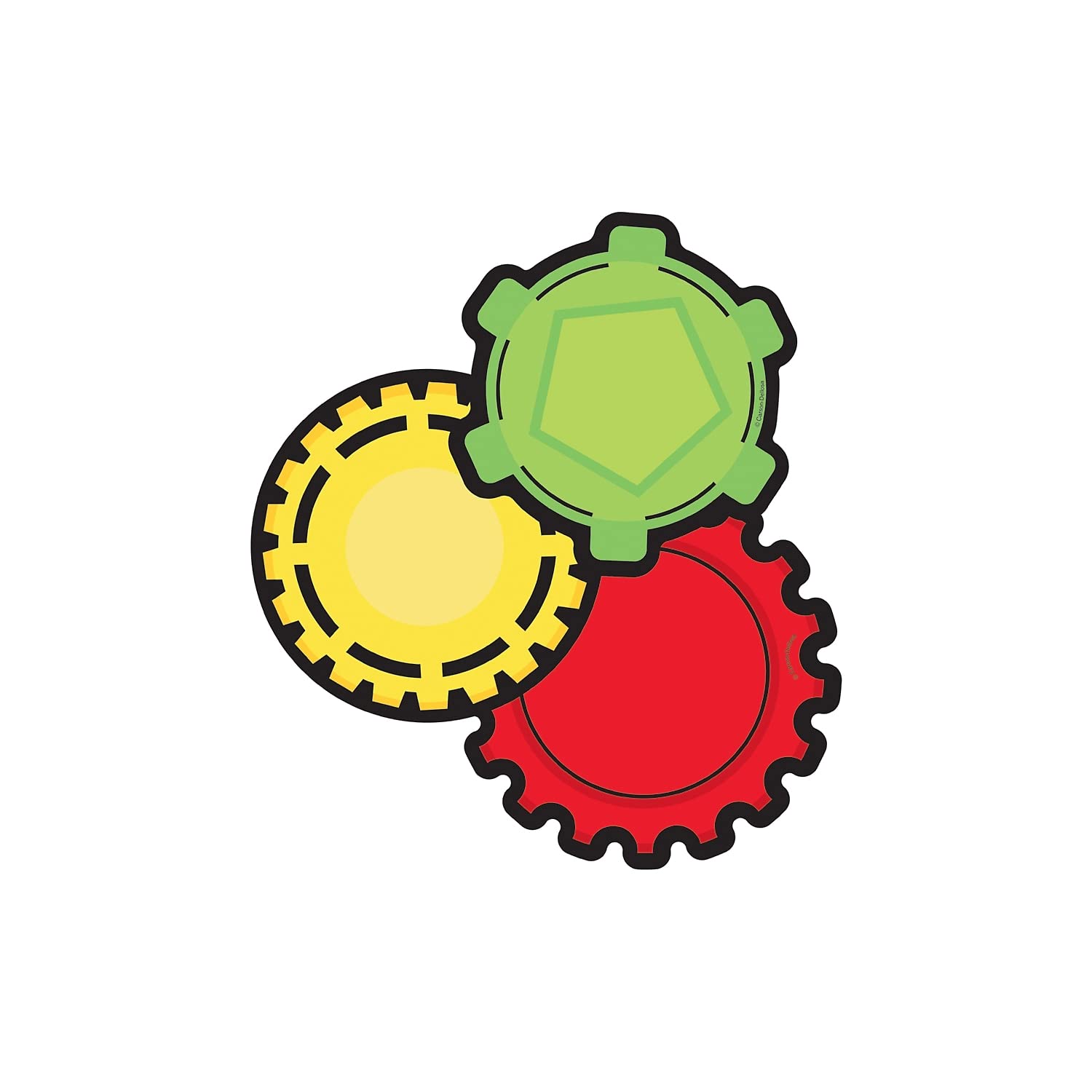 Carson Dellosa Gears Cutouts, 36 Gear Cutouts for Bulletin Board and Classroom Décor, Science Classroom Cut-Outs for Science Décor, STEM Cutouts for Classroom Bulletin Board Decorations