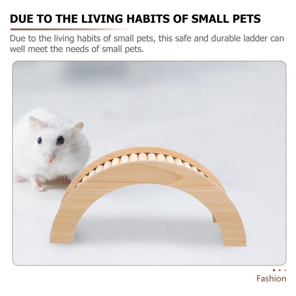 POPETPOP Toy Guinea Pig Rabbit Ramp Hamster Ladder Chinchilla Cage Landscaping Bridge Chicken Coop Ramp Hamster Cage Ladders Hamster Wood Bridge Hamster Bridge Training Ladder Wooden Pet