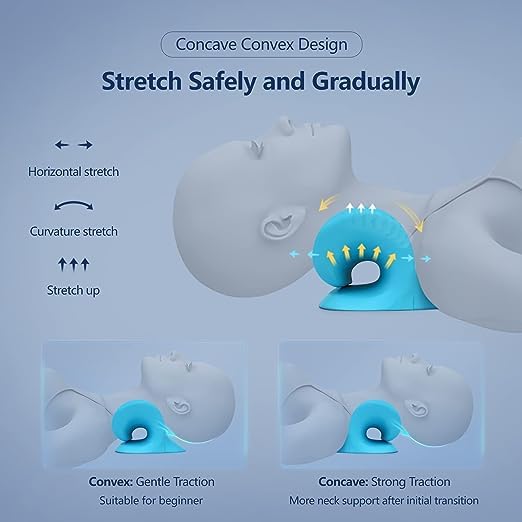 CAPELITE Neck Stretcher, Neck Cloud Pain Relief -Cervical Traction Device Posture Corrector,Neck Hump Pillow Corrector Traction for Spine and Neck Pain Alignment