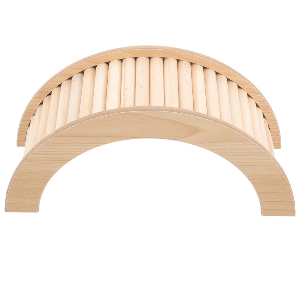 POPETPOP Toy Guinea Pig Rabbit Ramp Hamster Ladder Chinchilla Cage Landscaping Bridge Chicken Coop Ramp Hamster Cage Ladders Hamster Wood Bridge Hamster Bridge Training Ladder Wooden Pet
