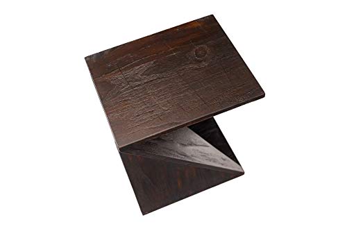 Nordic Style Dark Teak Spa Bath Decor Indoor/Outdoor Twisted Stool