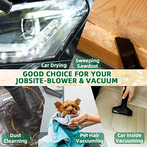 ALTOCRAFT 2-in-1 Jobsite Cordless Blower & Vacuum,20V Max Lightweight Handheld Small Dry Leaf Sawdust Blower Cleaner with 3.0Ah Battery and Charger,110MPH for Workshop Car Dust Blowing and Vacuuming