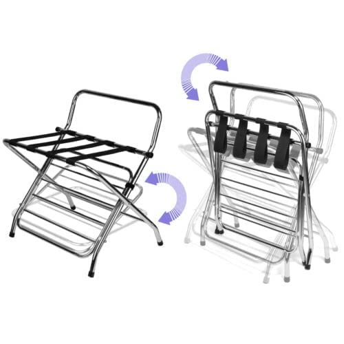 USTECH Foldable Luggage Rack, Metal Suitcase Stand for Guest Room