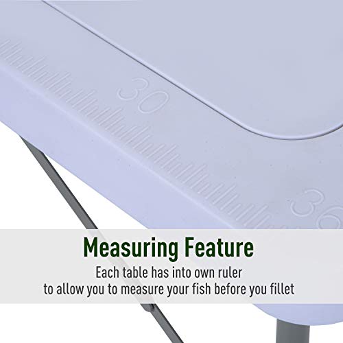Outsunny Portable Folding Camping Sink Table with Faucet and Dual Water Basins, Outdoor Fish Table Sink, 40''