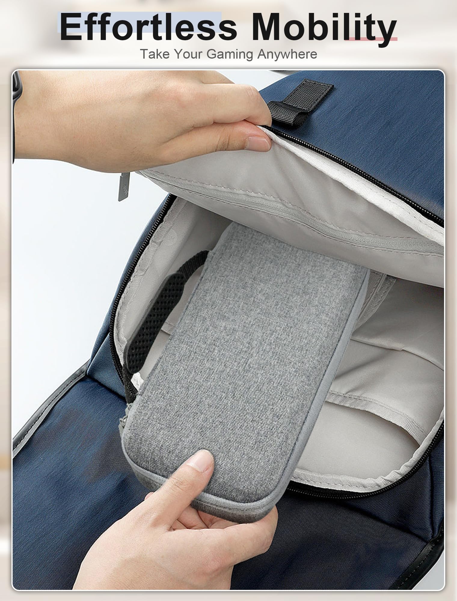 Lersyco Carrying Case for Rog Ally, Rog Ally handheld case with hard shell, Gray Rog Ally carry bag, Protective Travel Case for Buttons/Joysticks protection