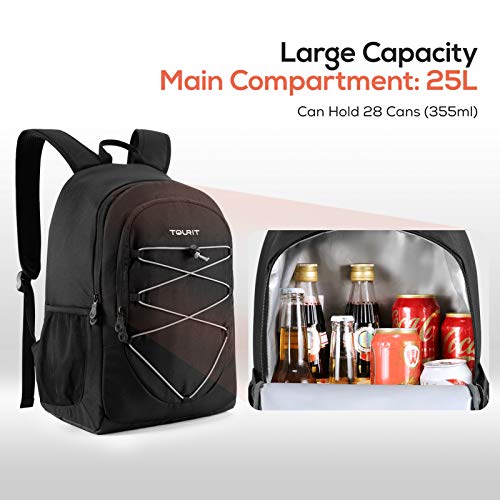 TOURIT Insulated Backpack Cooler 28 Cans Leakproof Lightweight Cooler Backpack for Men Women to Work, Picnics, Hiking, Beach, Park or Day Trips