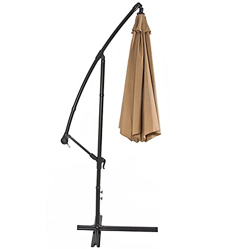 WERTSWF 10ft Replacement Umbrella Canopy, Cantilever Parasol Top Fabric Cover Sunshade Cloth fit 8 Ribs Offset Hanging Umbrella, Beige, 3 M9.8ft, 210414QY01-3-10637-1611442231