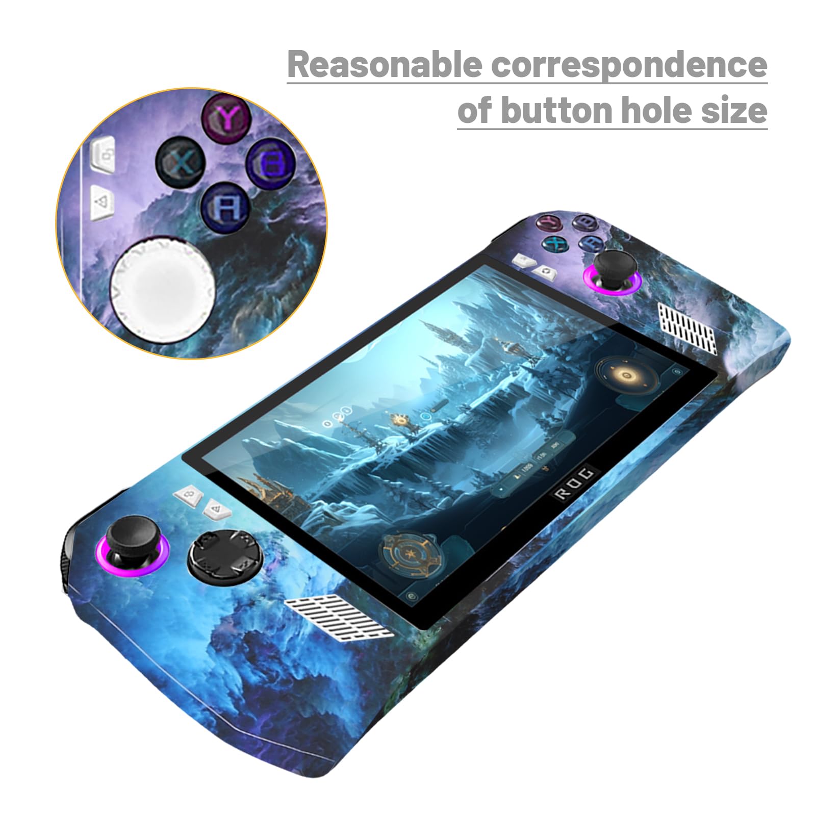LUPAPA Protective Skin Decal for ROG Ally, Custom Stickers Vinyl Wraps for ROG Ally Gaming Handheld, 2023 New Game Console Sticker Skin