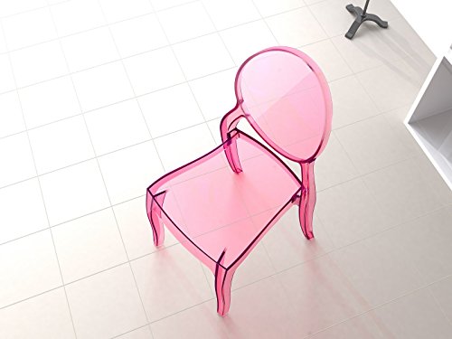Compamia Elizabeth Polycarbonate Patio Dining Chair in Pink (Set of 2)