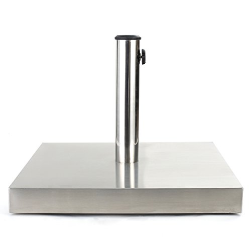 Christopher Knight Home Similan 66lb Stainless Steel Square Umbrella Base, Stainless Steel
