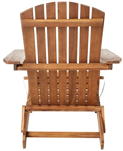 Amazon Aware FSC Certified Outdoor Folding Adirondack Chair, Acacia Wood, Natural Finish