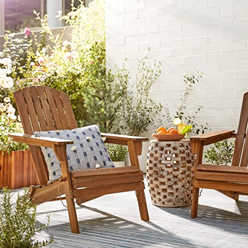 Amazon Aware FSC Certified Outdoor Folding Adirondack Chair, Acacia Wood, Natural Finish