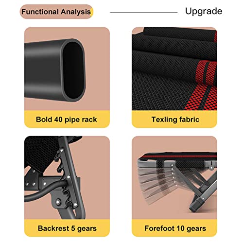 ABaippj Zero Gravity Sunlounger Garden Reclining Chair Foldable Relaxing Recliner, Adjustable Headrest for Beach Patio Camping Poolside BBQ