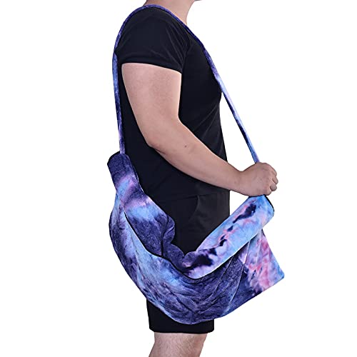Beach Chair Cover with Side Pockets Pool Towel Chaise Lounge Cover Microfiber Tie Dye Beach Towel for Holidays, Sunbathing (Purple)