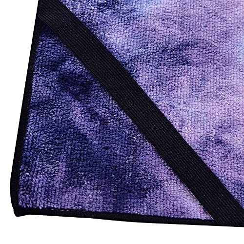 Beach Chair Cover with Side Pockets Pool Towel Chaise Lounge Cover Microfiber Tie Dye Beach Towel for Holidays, Sunbathing (Purple)
