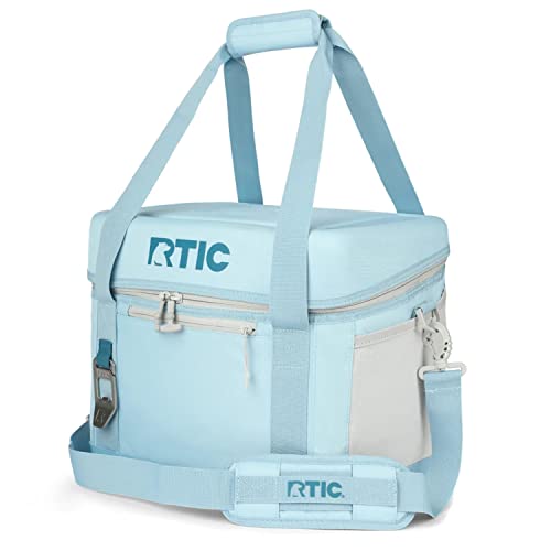RTIC 28 Can Everyday Cooler, Soft Sided Portable Insulated Cooling for Lunch, Beach, Drink, Beverage, Travel, Camping, Picnic, for Men and Women, RTIC Ice