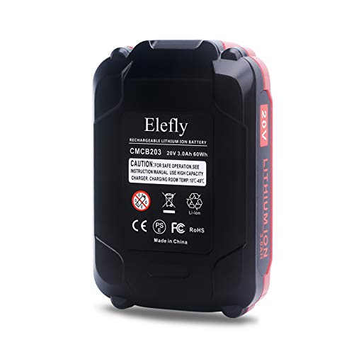 ELEFLY 20V CMCB202 Battery Replacement for Craftsman V20 Lithium Ion Battery CMCB202-2 CMCB201 CMCB204, Compatible with Craftsman 20V Max V20 Series Tools