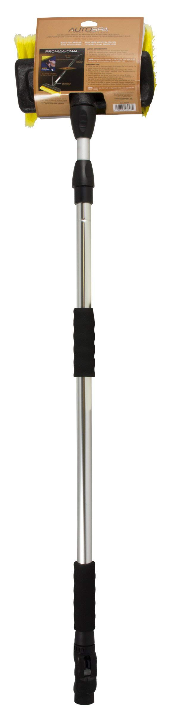 Carrand 93097 Flow-Thru 10" Bi-Level Wash Brush with 71" Extension Pole