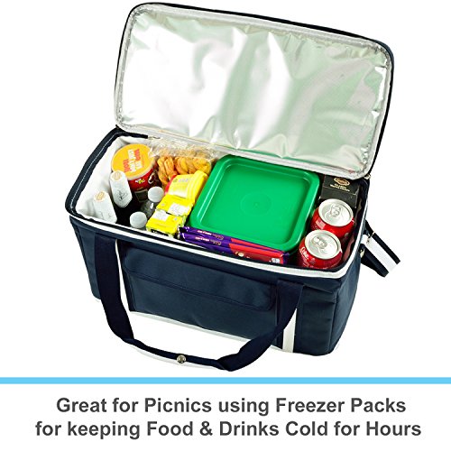 Picnic at Ascot 64 Can Capacity Heavy Duty Collapsible Leakproof Cooler- Designed & Quality Approved in the USA