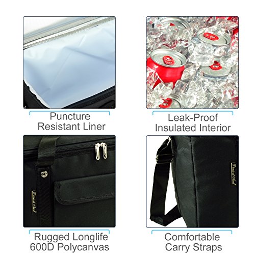 Picnic at Ascot 64 Can Capacity Heavy Duty Collapsible Leakproof Cooler- Designed & Quality Approved in the USA