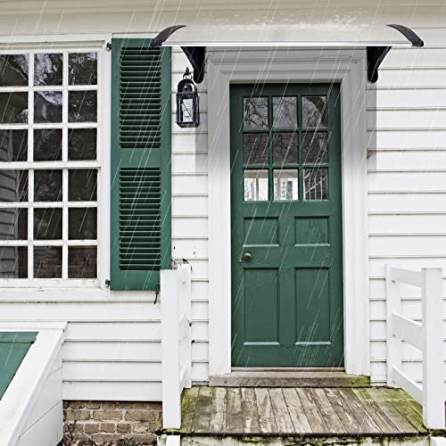 Window Awning Door Canopy, Modern Polycarbonate Front Door Canopy, Patio Awning Canopy Window Door Cover for Rain Snow Sunlight Protection Hollow Sheet