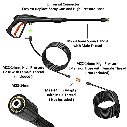 Workmoto Electric Pressure Washer, Power Washer with Foam Cannon, 3500 PSI 2.4 GPM