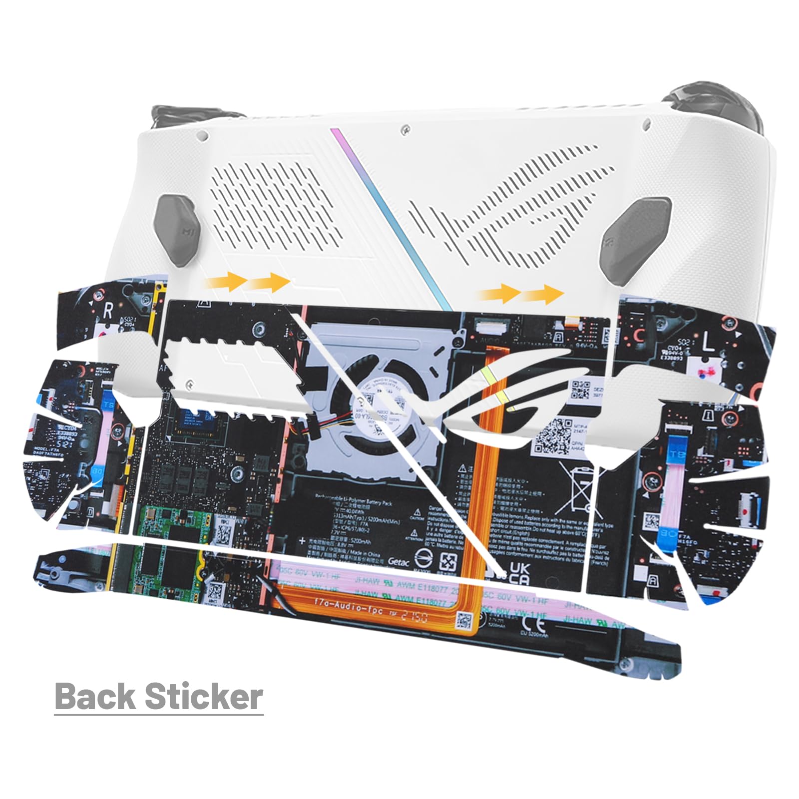 LUPAPA Protective Skin Decal for ROG Ally, Custom Stickers Vinyl Wraps for ROG Ally Gaming Handheld, 2023 New Game Console Sticker Skin