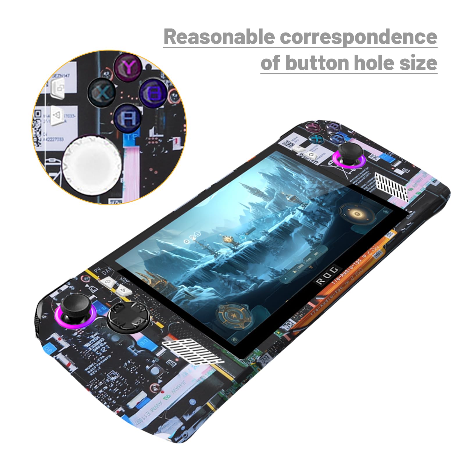 LUPAPA Protective Skin Decal for ROG Ally, Custom Stickers Vinyl Wraps for ROG Ally Gaming Handheld, 2023 New Game Console Sticker Skin