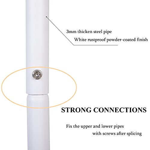 Round Base Heavy Duty Hanging Stand - Powder Coated Hammock Stand for Hammock Chair, Indoor and Outdoor (White)