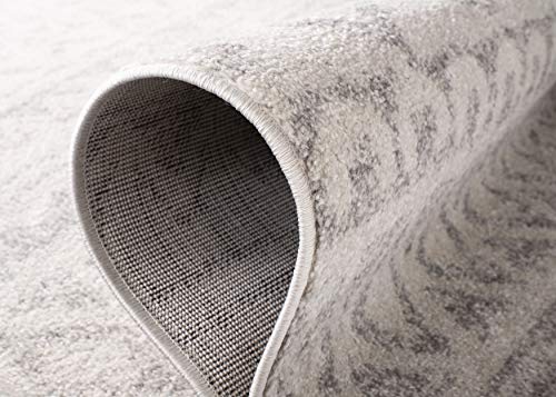 SAFAVIEH Adirondack Collection 2'6" x 4' Ivory / Silver ADR119A Moroccan Boho Distressed Non-Shedding Living Room Bedroom Accent Rug