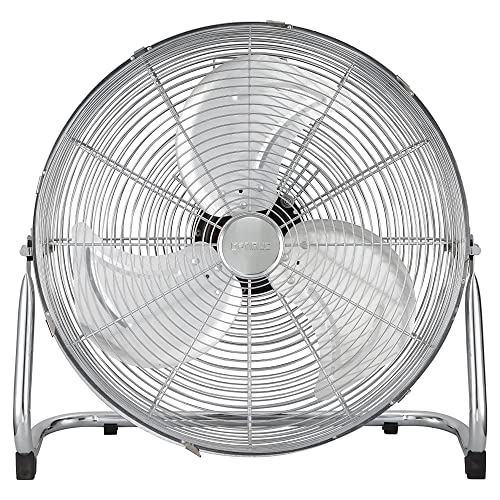 Optimus F-4122 F-4122 3-Speed 40-Watt 12-In. Industrial-Grade High-Velocity Floor Fan