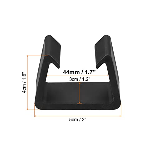 PATIKIL Patio Furniture Clips, 20 Pack Sofa Clamps Rattan Wicker Fixed Connection Chair Fasteners for Outdoor Garden, Black