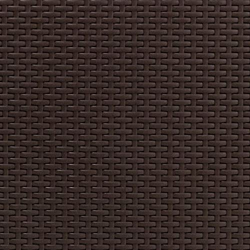 Flash Furniture Chocolate Brown Faux Rattan Sofa with All-Weather Beige Cushions