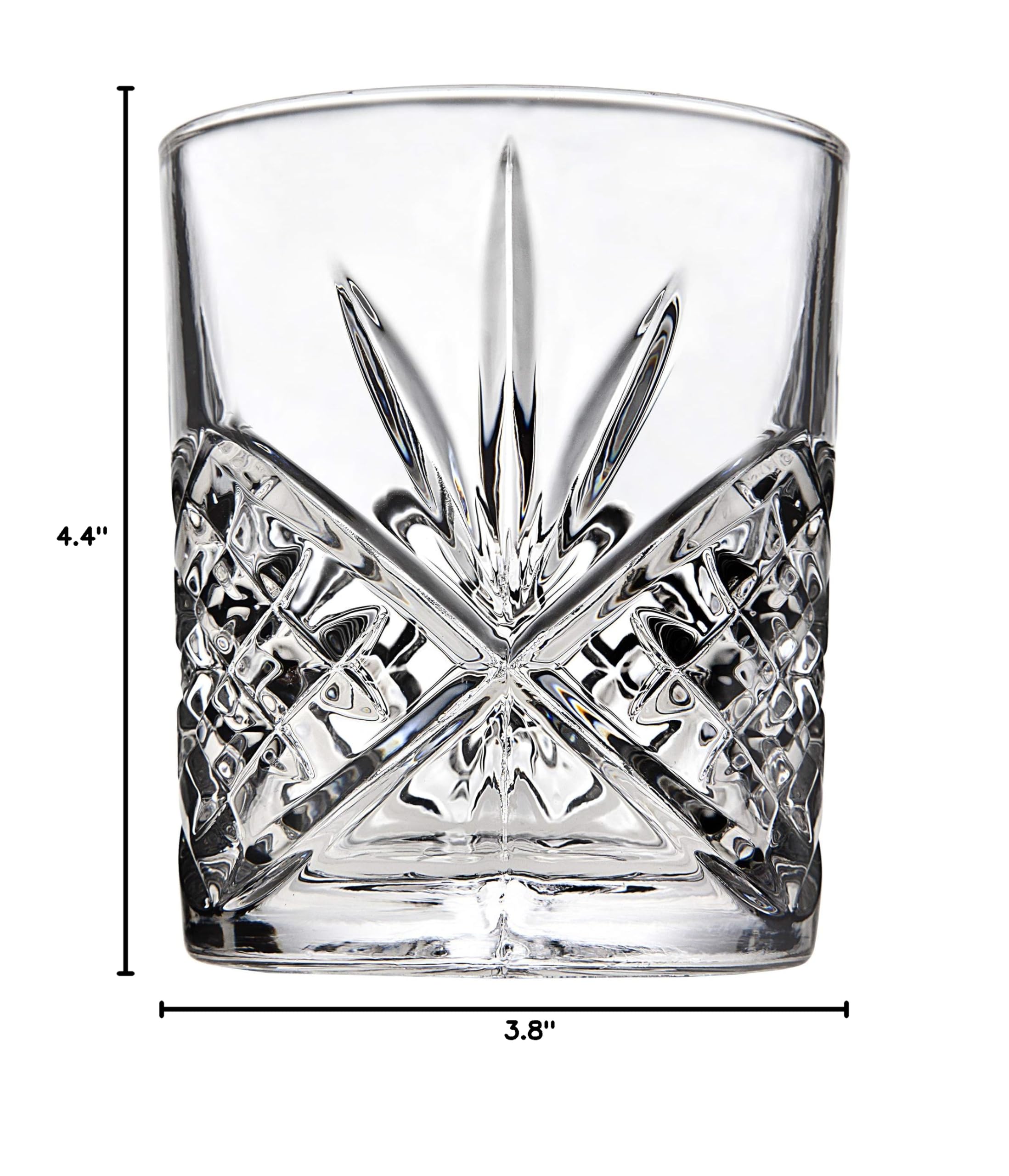 Godinger Dublin Double Old Fashioned Glasses, 11oz, Set of 4