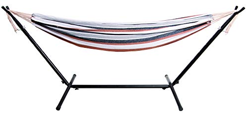 BalanceFrom Double Hammock with Space Saving Steel Stand and Portable Carrying Case, 450-Pound Capacity