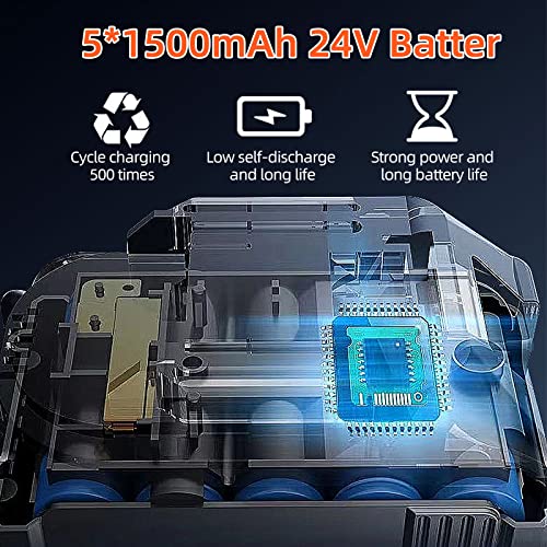 Mini Chainsaw Cordless, 6 Inch 4 Inch Small Chainsaw One-Hand Use Electric Chain Saw with 2x24V Rechargeable Battery, Portable Handheld Chainsaw Battery Powered for Wood Cutting Tree Trimming(Orange)